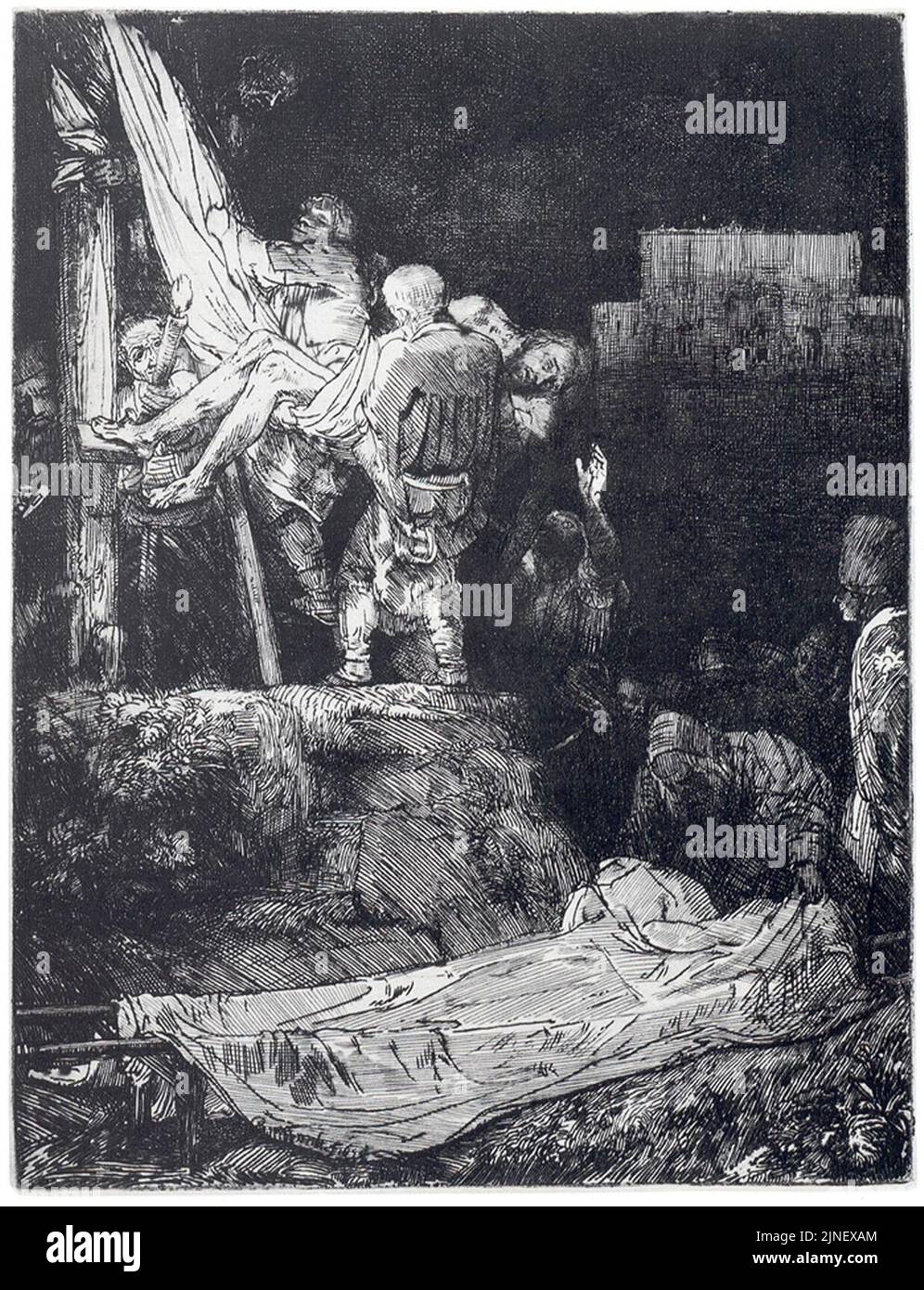 THE DESCENT FROM THE CROSS; A NIGHT SCENE Stock Photo - Alamy