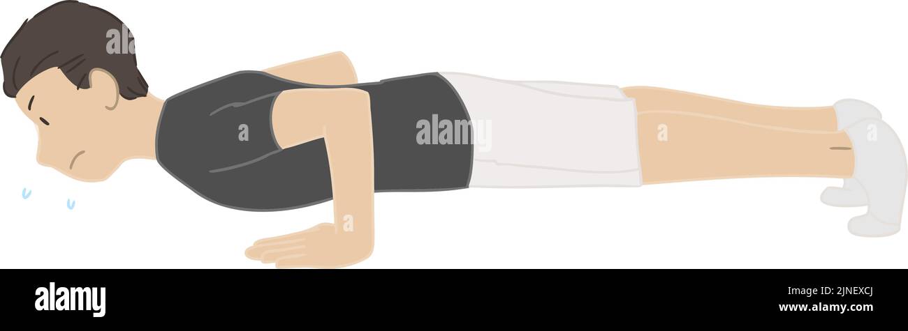 Person material: men, training, push-ups Stock Vector Image & Art - Alamy