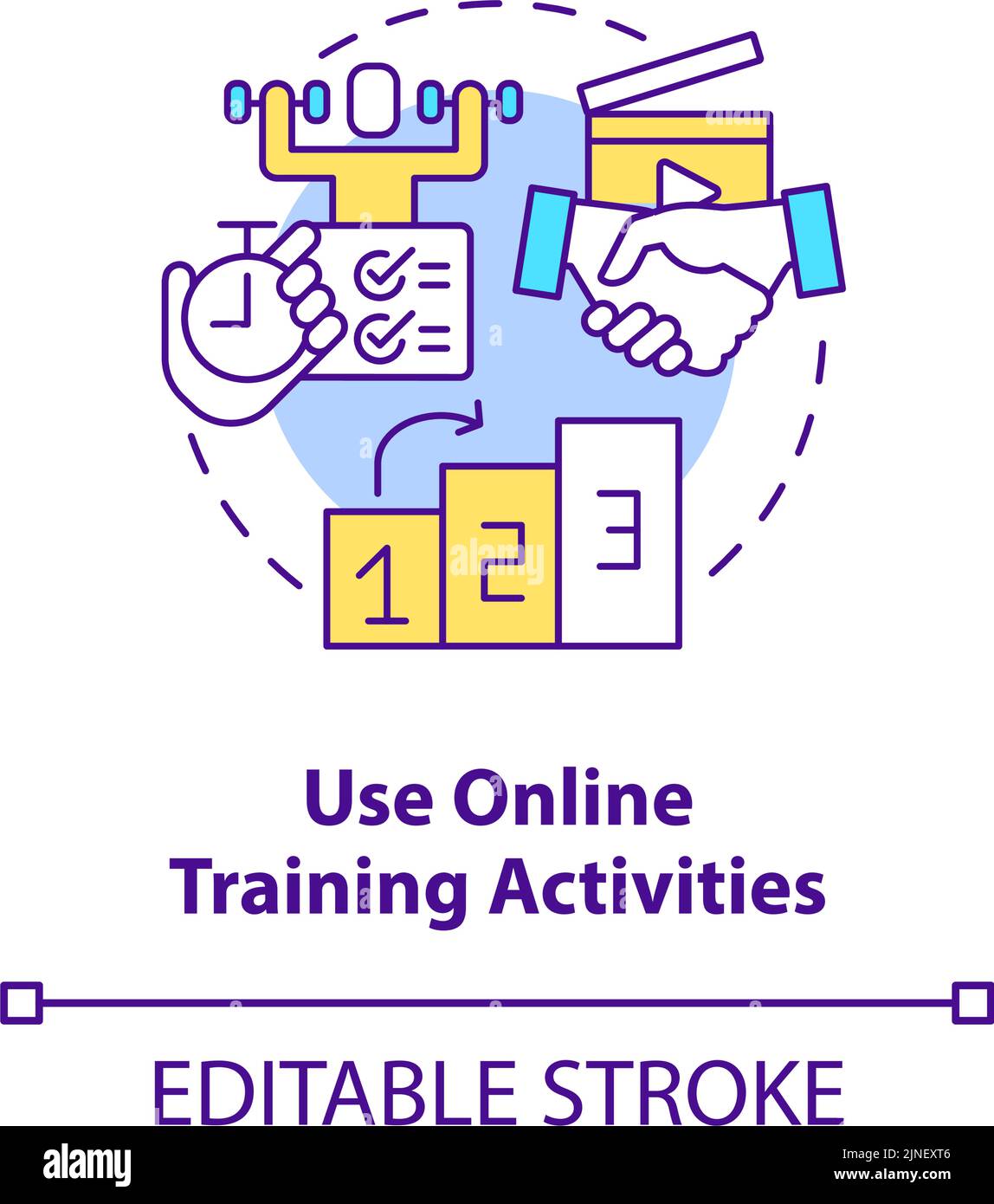 Use online training activities concept icon Stock Vector Image & Art ...