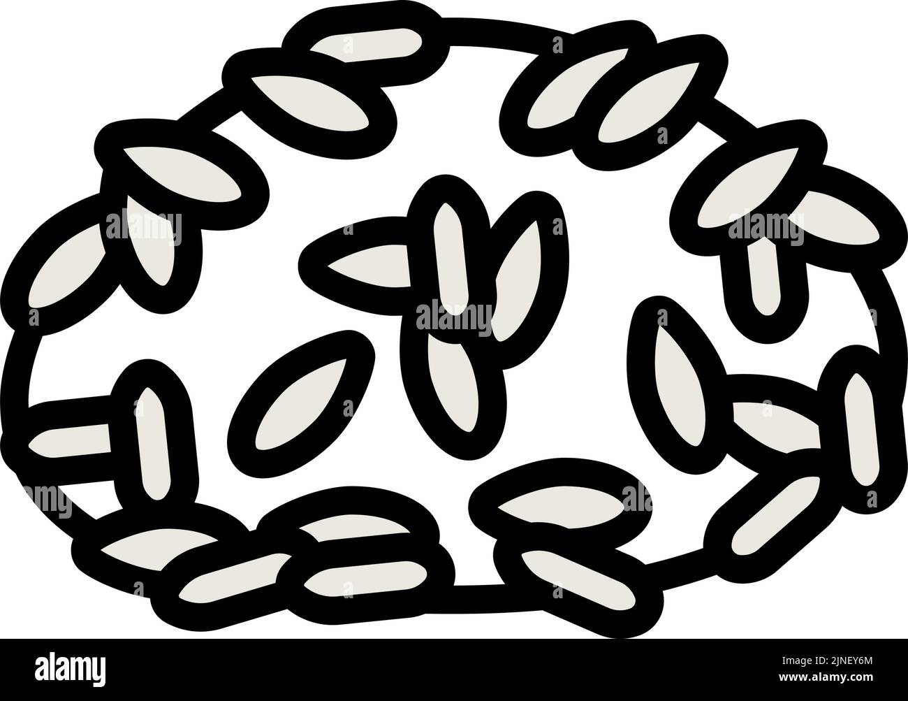 long grain white rice color icon vector illustration Stock Vector Image ...