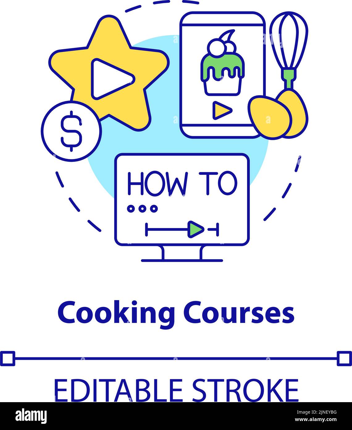 Cooking courses concept icon Stock Vector Image & Art - Alamy