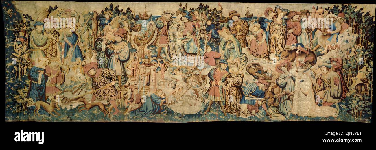 The Devonshire Hunting Tapestries; Swan and Otter Hunt Stock Photo - Alamy