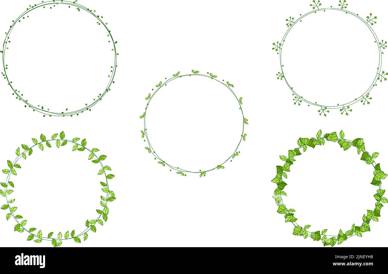 Hand painted decorative borders, plants Stock Vector Image & Art - Alamy