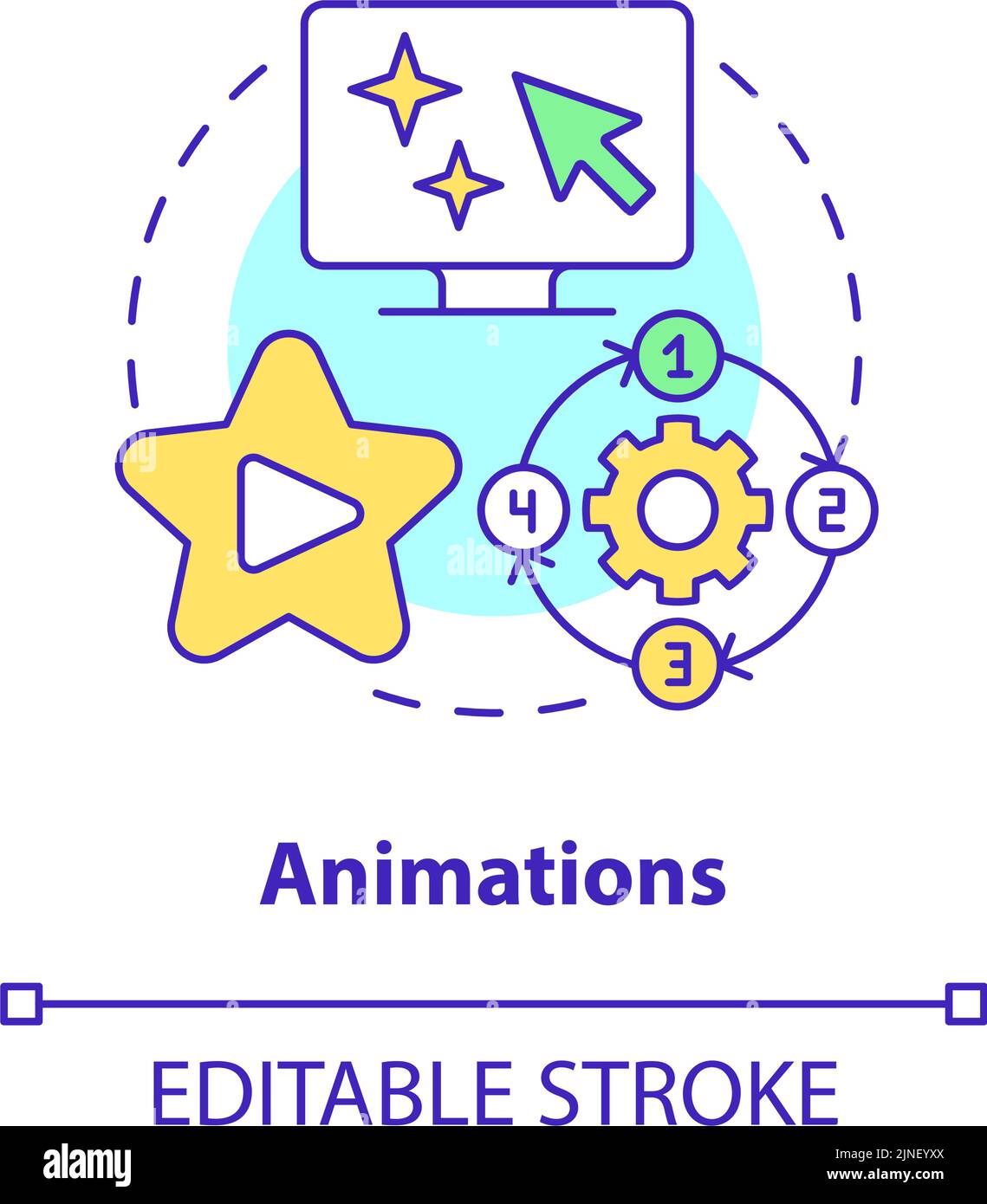 Animations concept icon Stock Vector Image & Art - Alamy