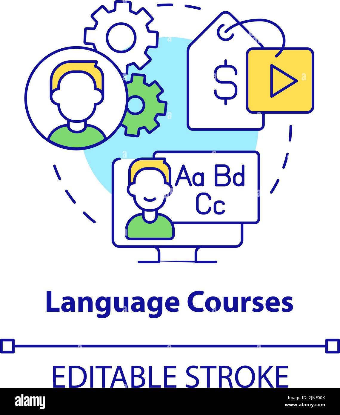 Elearning language Stock Vector Images - Alamy