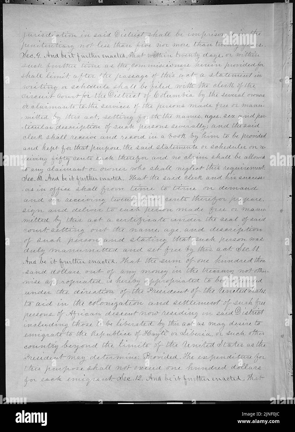 The District of Columbia Emancipation Act, Page 4 (5553722006 Stock Photo - Alamy