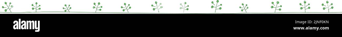 Hand painted decorative borders, plants Stock Vector Image & Art - Alamy