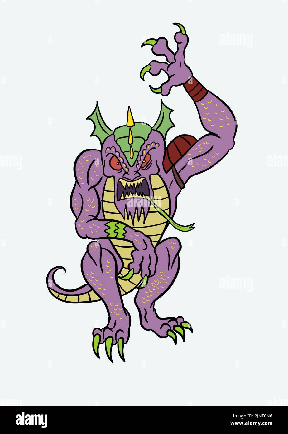 monster character illustration Stock Photo - Alamy