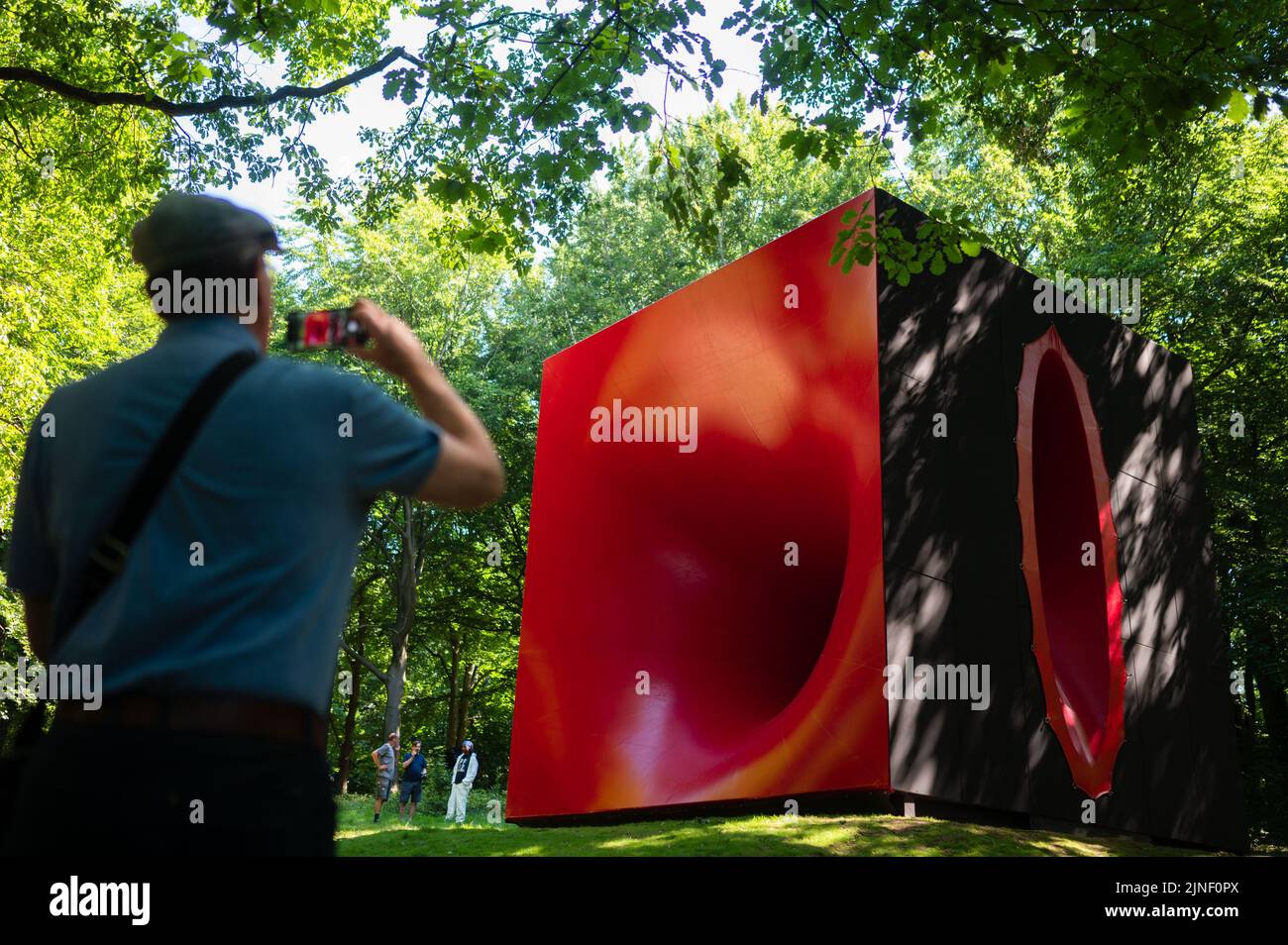 Wuppertal, Germany. 11th Aug, 2022. A visitor takes a photo of the ...