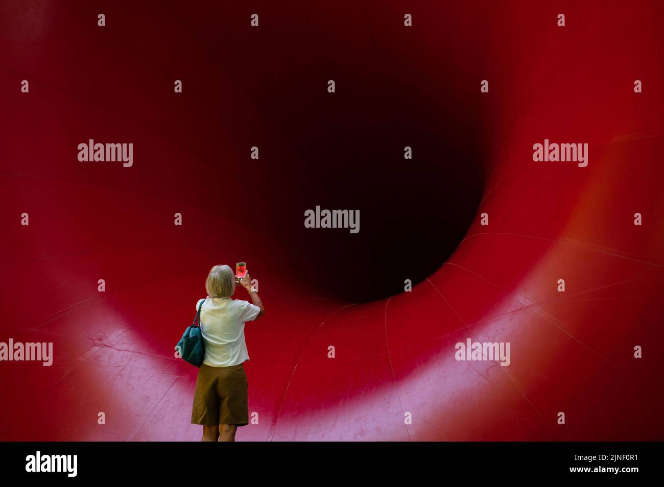 Wuppertal, Germany. 11th Aug, 2022. A visitor takes a photo of the ...