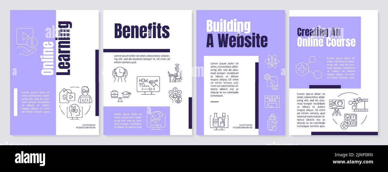 Elearning flyer Stock Vector Images - Alamy