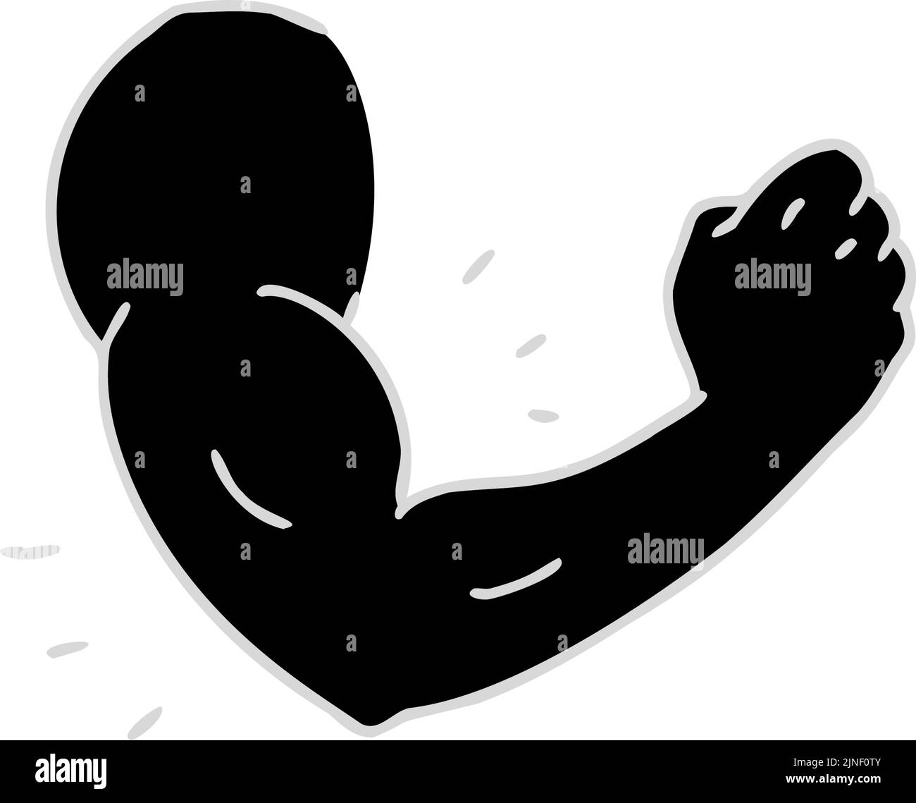 Monochrome body parts material: male, upper arm, bicep Stock Vector ...