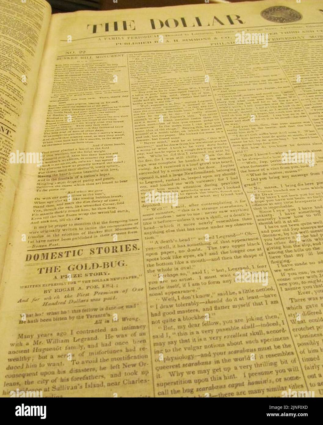 The Dollar The Gold Bug 1843 Stock Photo - Alamy