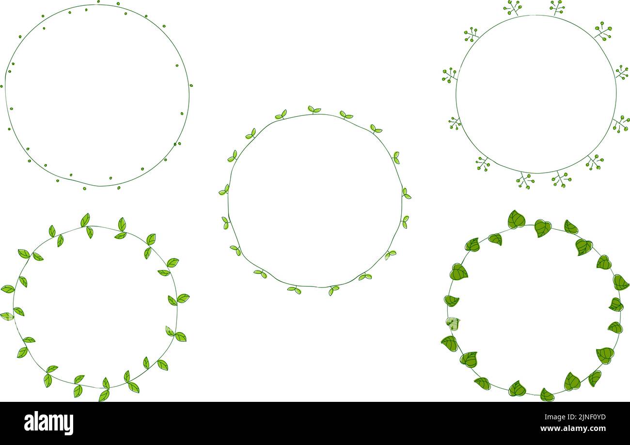 Hand painted decorative borders, plants Stock Vector Image & Art - Alamy