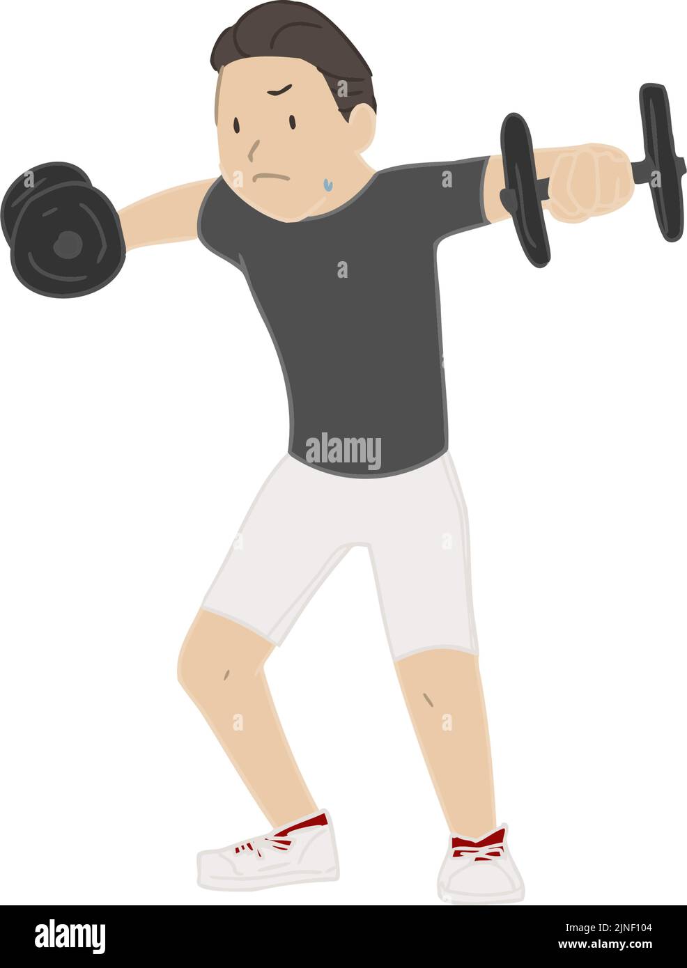 Person material: men, training, side raise Stock Vector Image & Art - Alamy