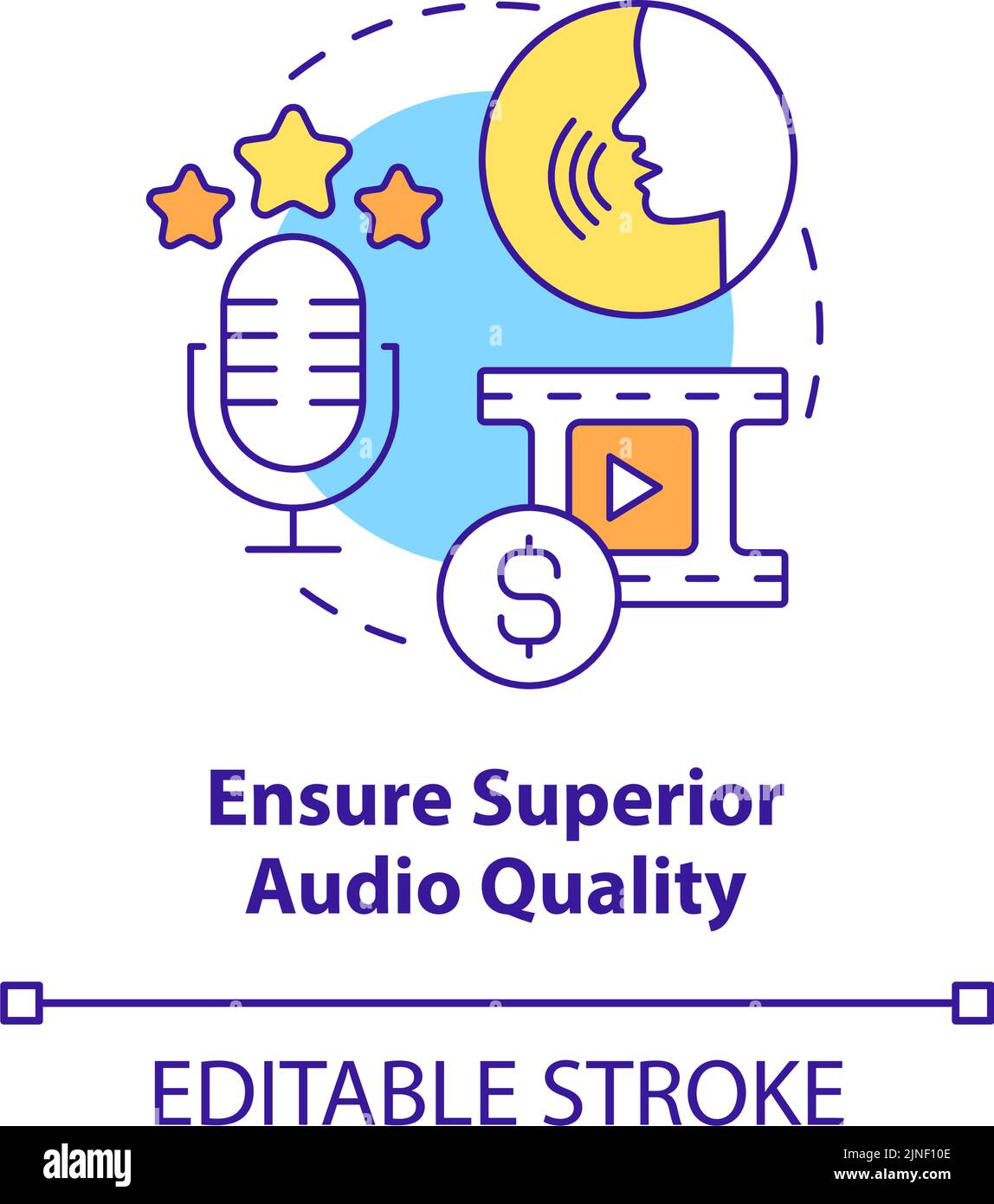 Ensure superior audio quality concept icon Stock Vector Image & Art - Alamy