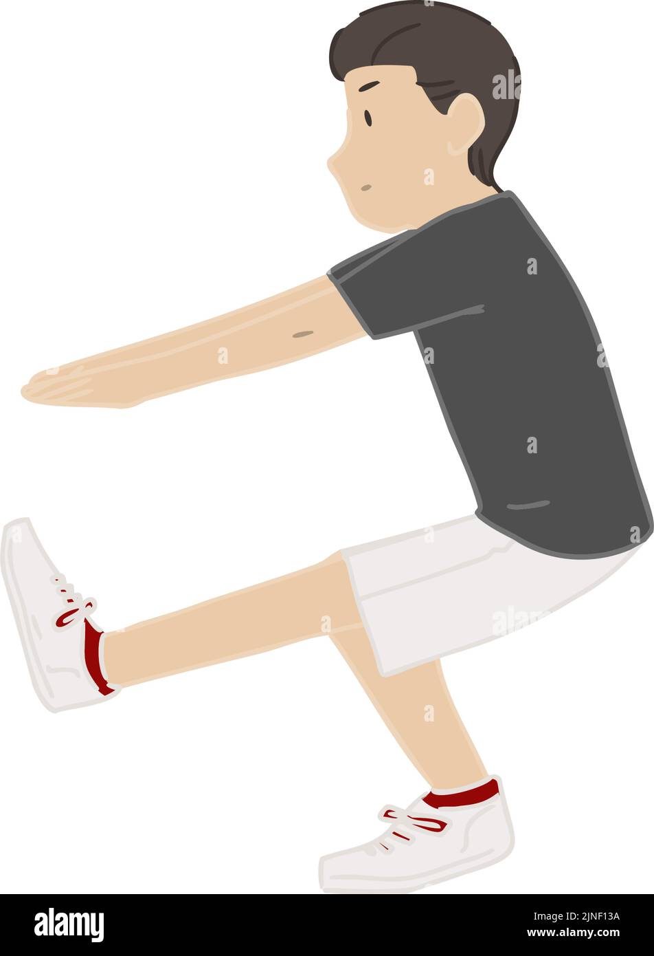 Exercise one leg Stock Vector Images - Alamy