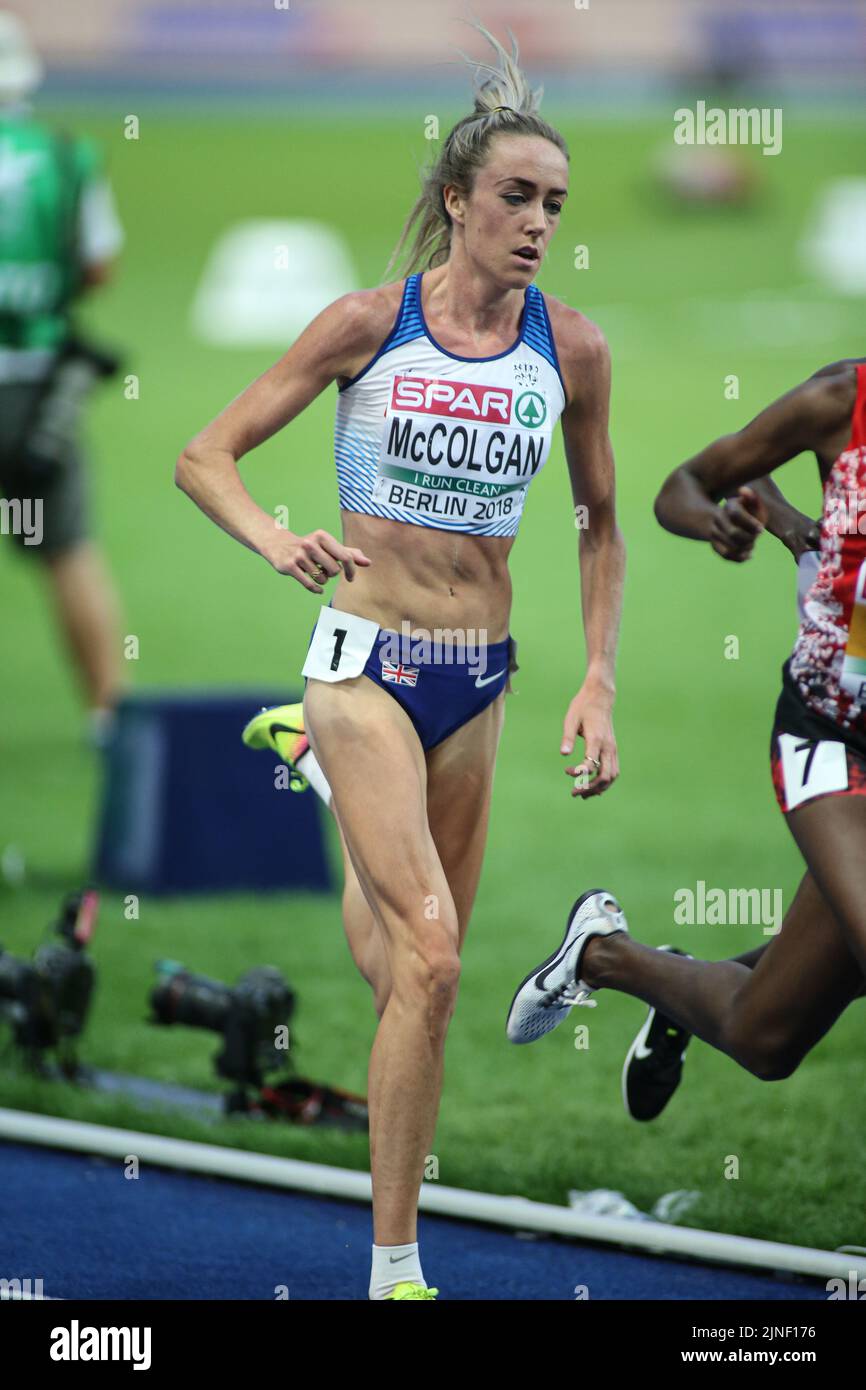 Eilish Mccolgan running 5000 meters at the European Athletics ...