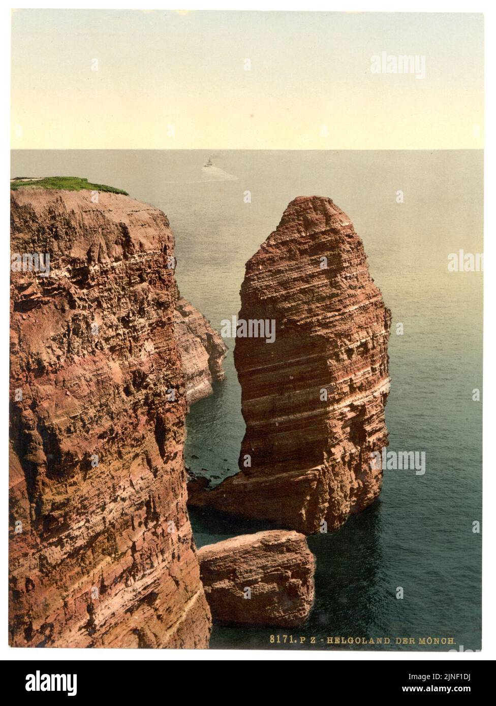 The ''Monk'' from above, Helgoland, Germany Stock Photo - Alamy