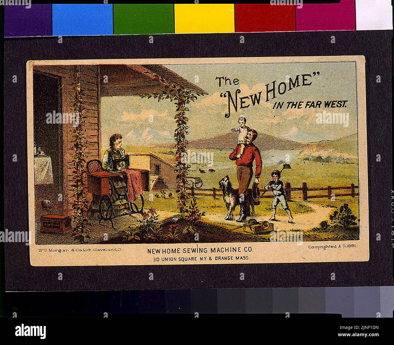 The ''New home'' in the far west - W.U. Morgan & Co. Lith, Cleveland, O ...