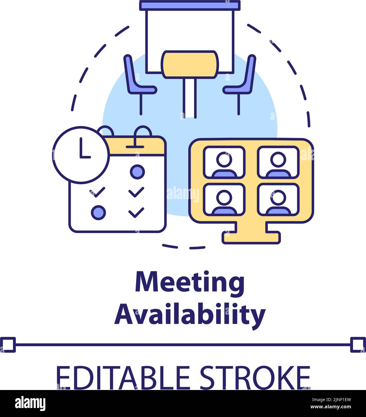 Meeting availability concept icon Stock Vector Image & Art - Alamy