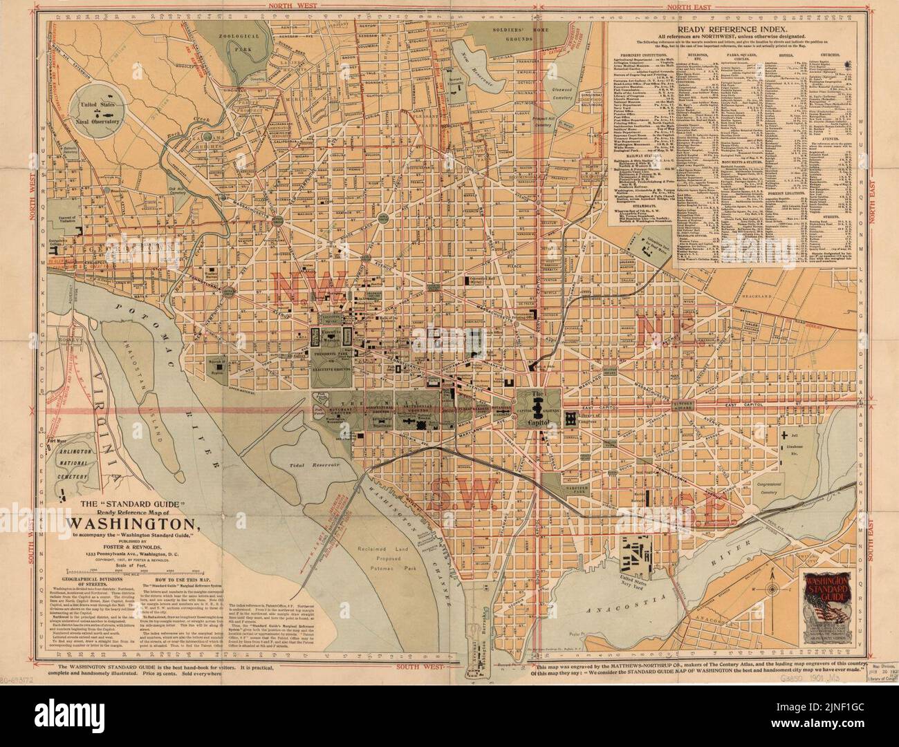 The ''Standard guide'' ready reference map of Washington - to accompany ...