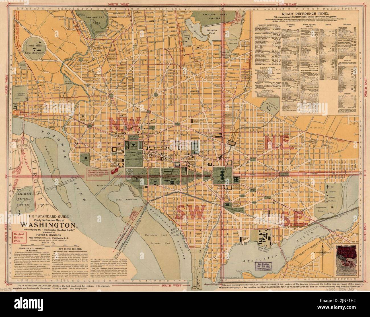 The ''Standard guide'' ready reference map of Washington - to accompany ...