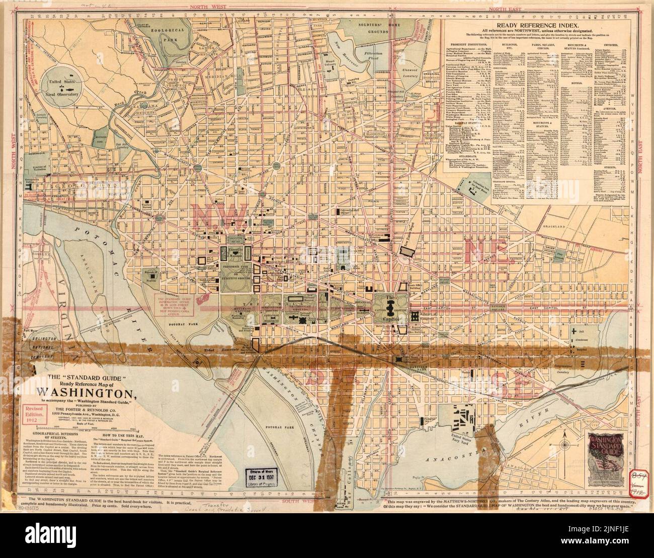 The ''Standard guide'' ready reference map of Washington - to accompany ...