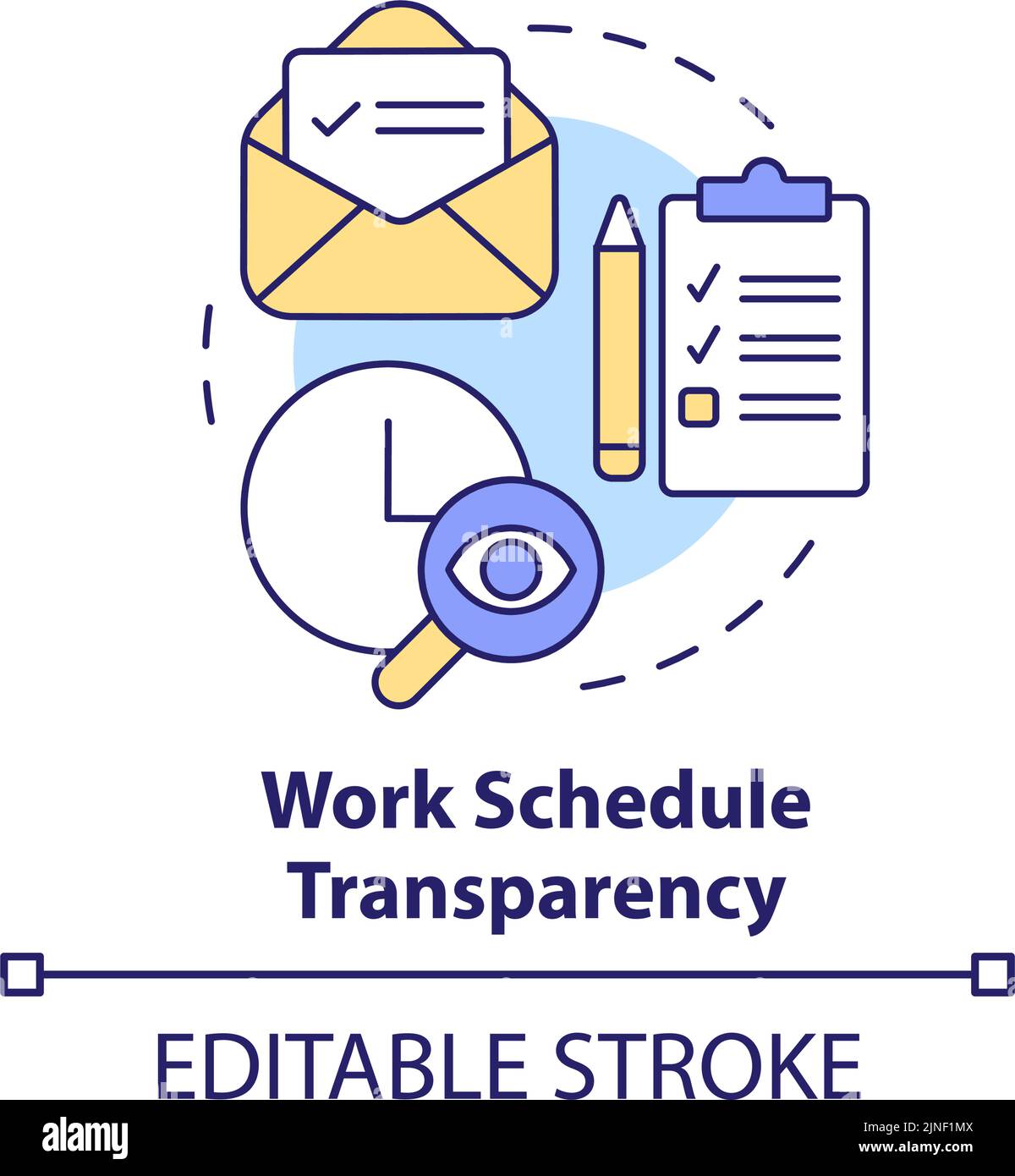 Work schedule transparency concept icon Stock Vector Image & Art - Alamy