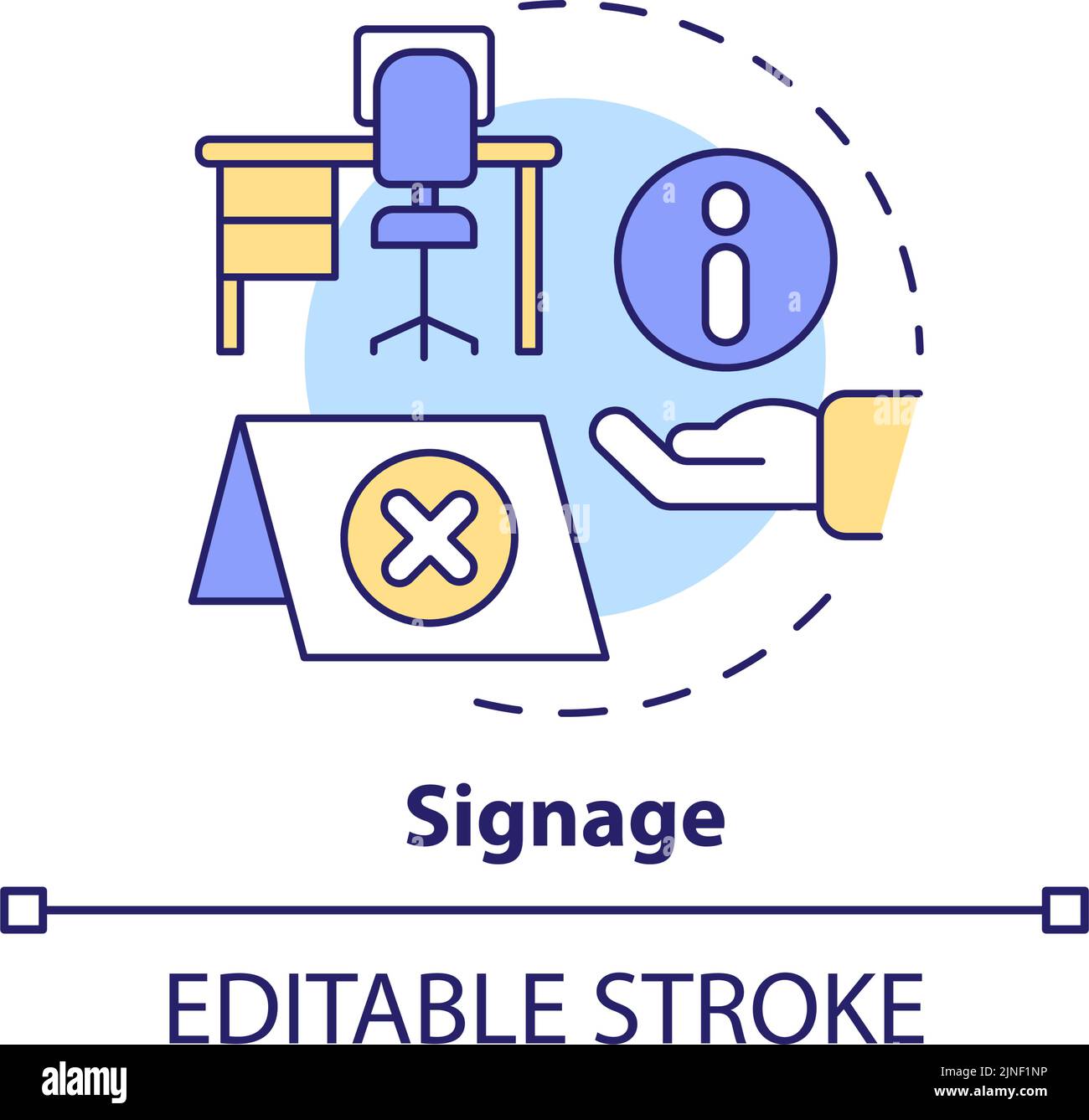 Signage concept icon Stock Vector Image & Art - Alamy