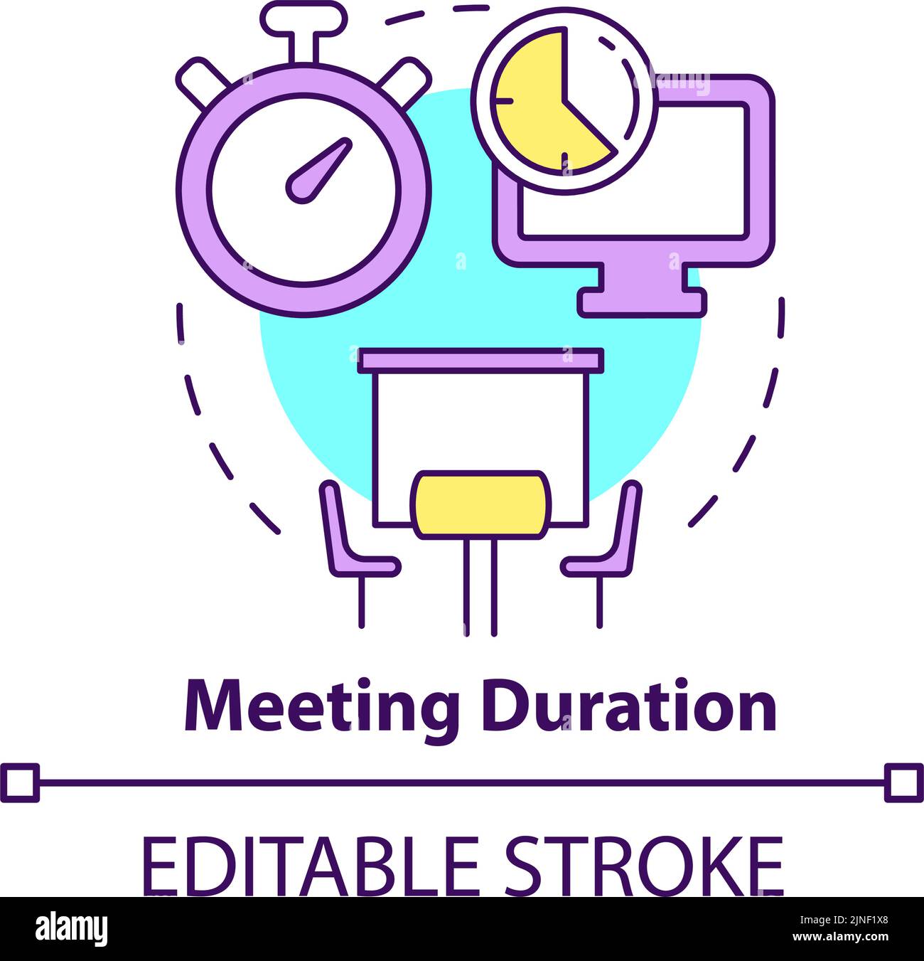 Meeting duration concept icon Stock Vector Image & Art - Alamy