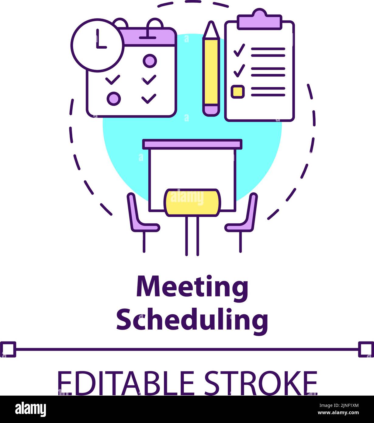 Meeting Scheduling Concept Icon Stock Vector Image And Art Alamy