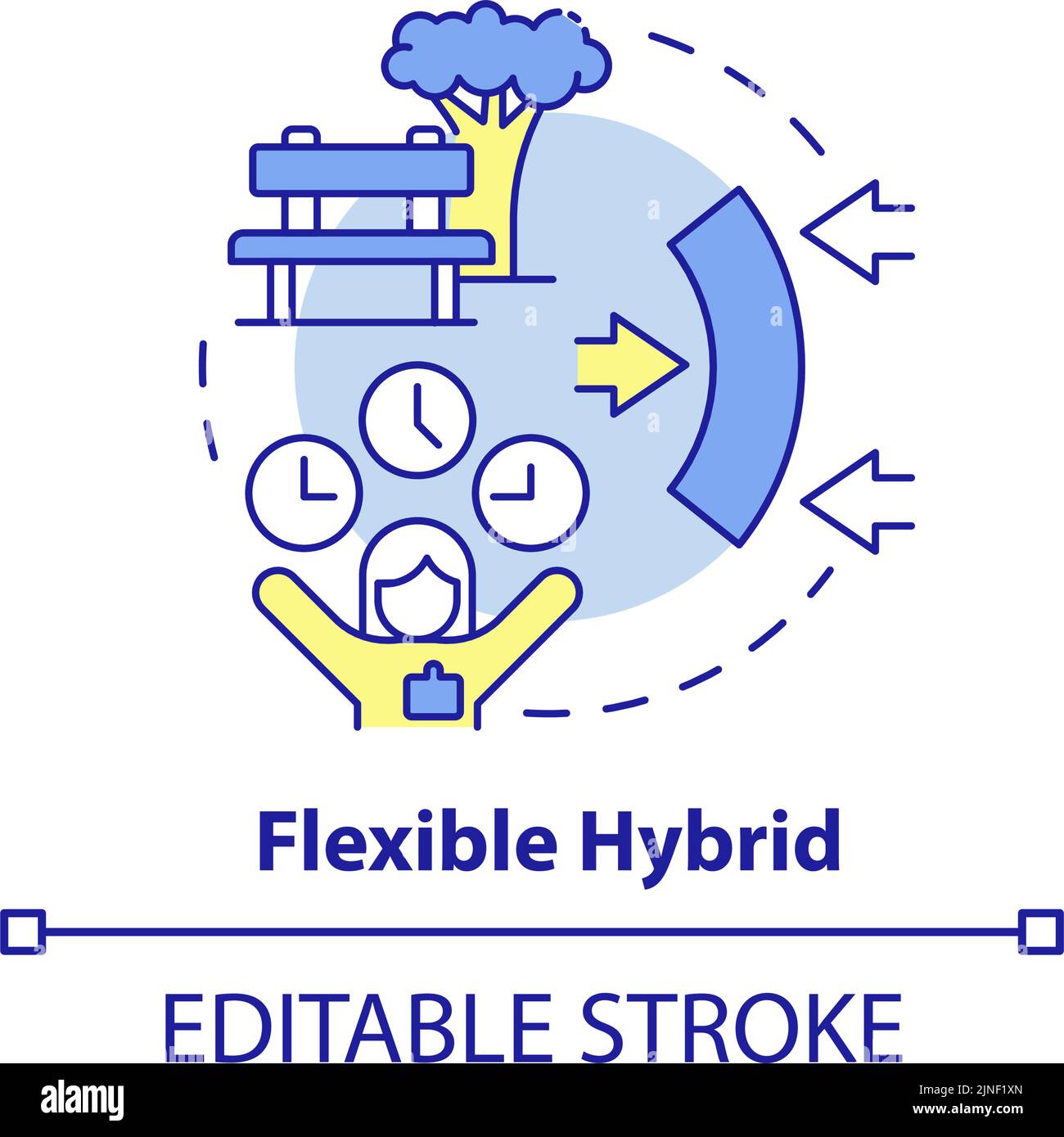 Flexible hybrid concept icon Stock Vector Image & Art - Alamy