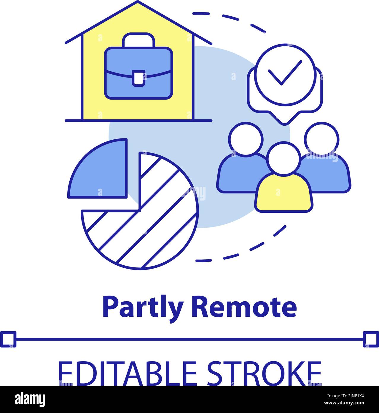 Hybrid work concept remote Stock Vector Images - Alamy