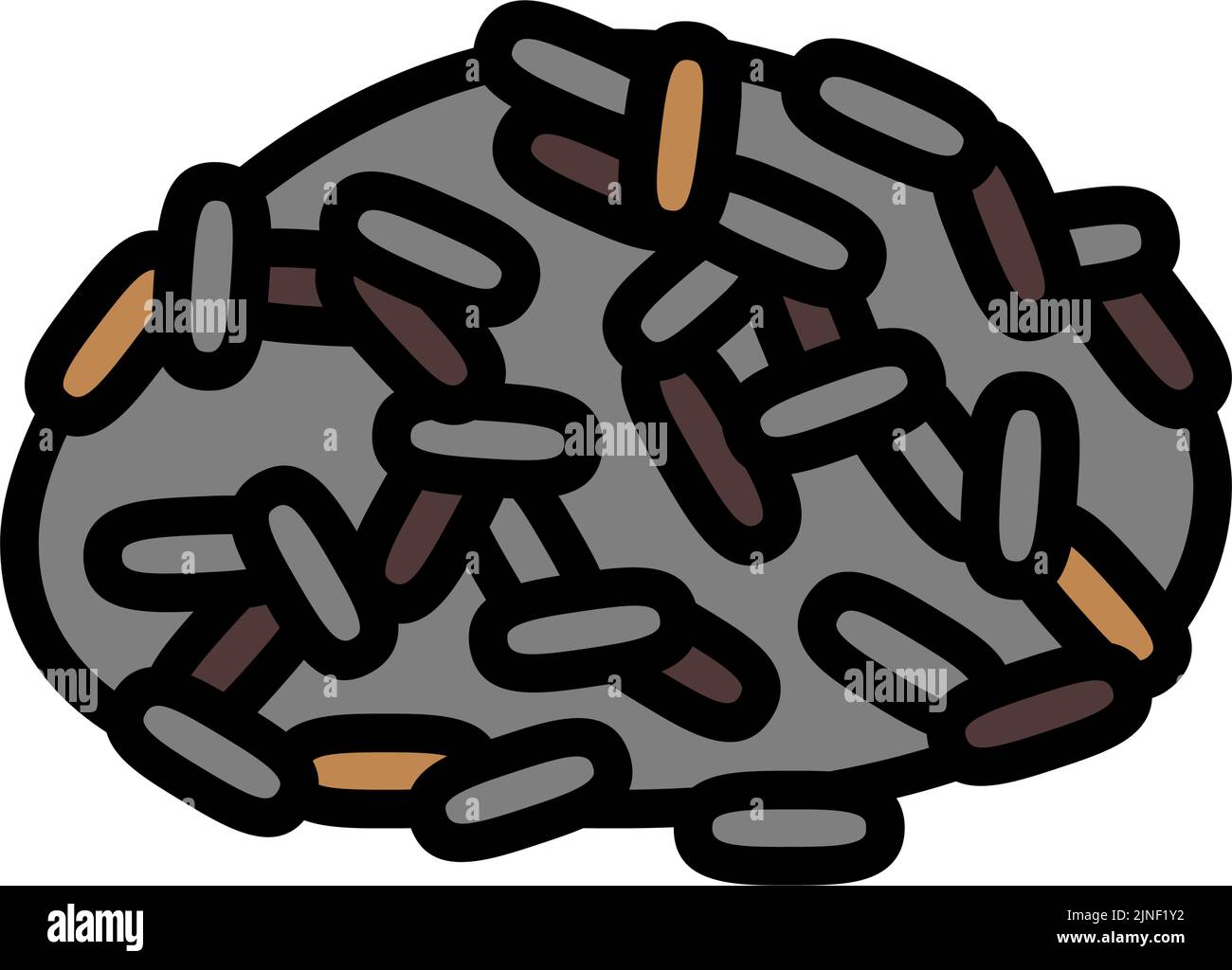 black rice color icon vector illustration Stock Vector Image & Art - Alamy