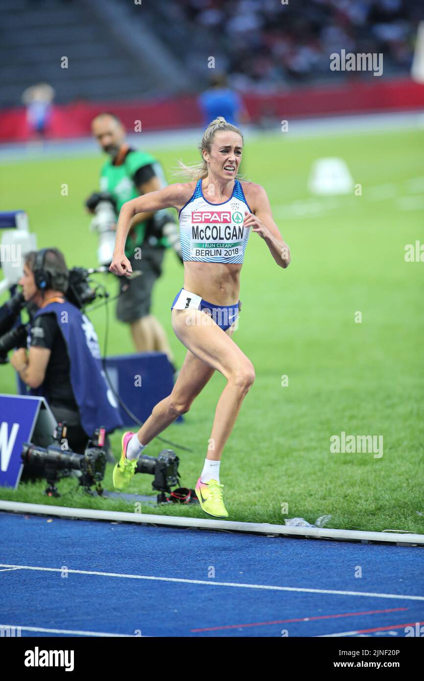 Eilish Mccolgan running 5000 meters at the European Athletics ...