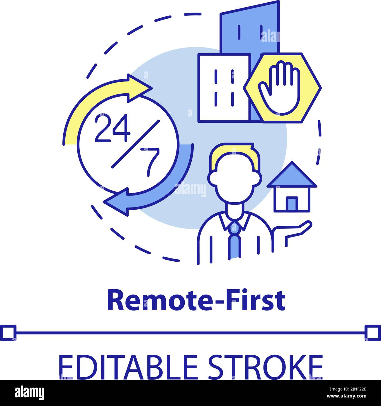 Hybrid work concept remote Cut Out Stock Images & Pictures - Alamy