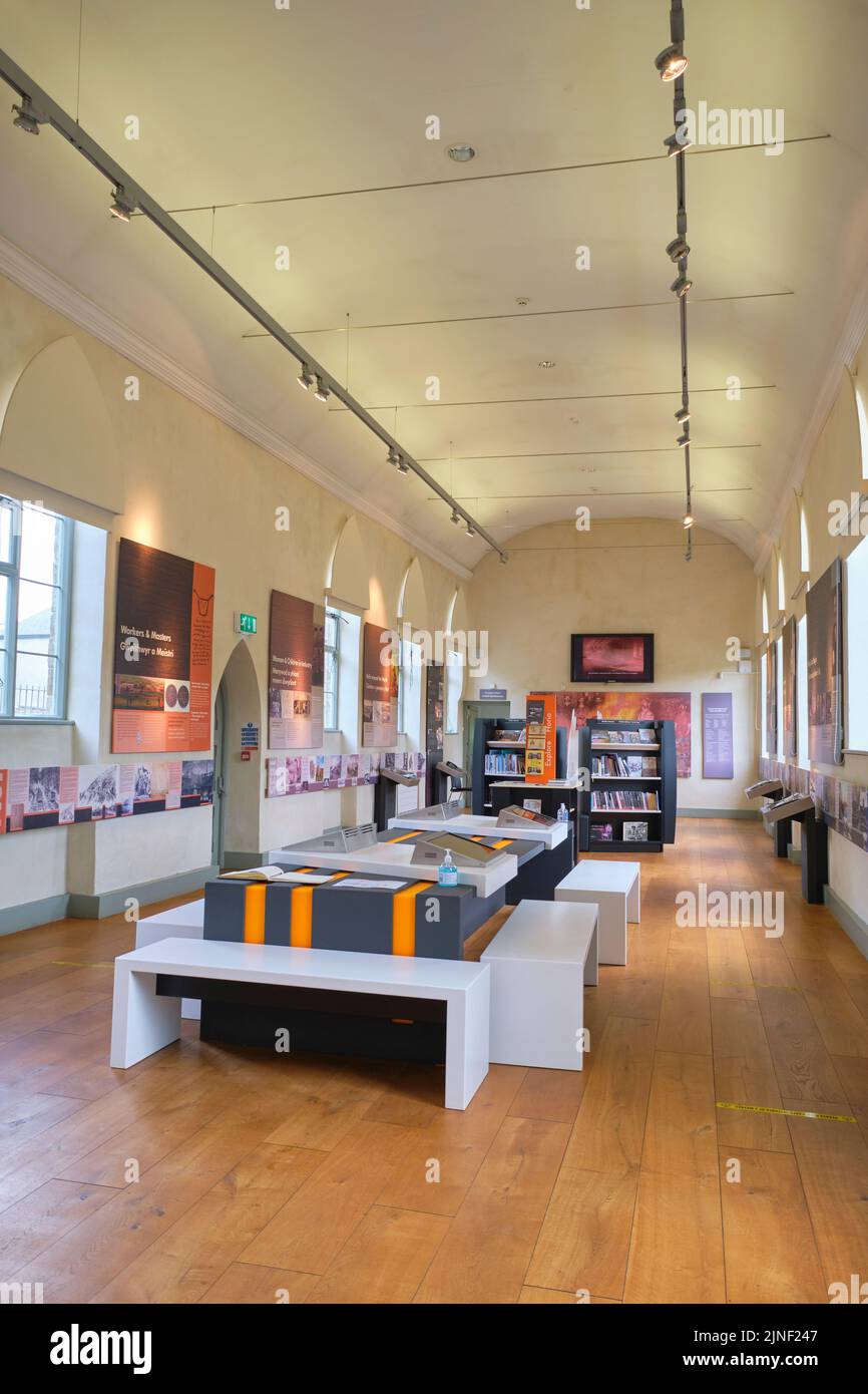 The main museum display, exhibition area, showing a timeline of local ...
