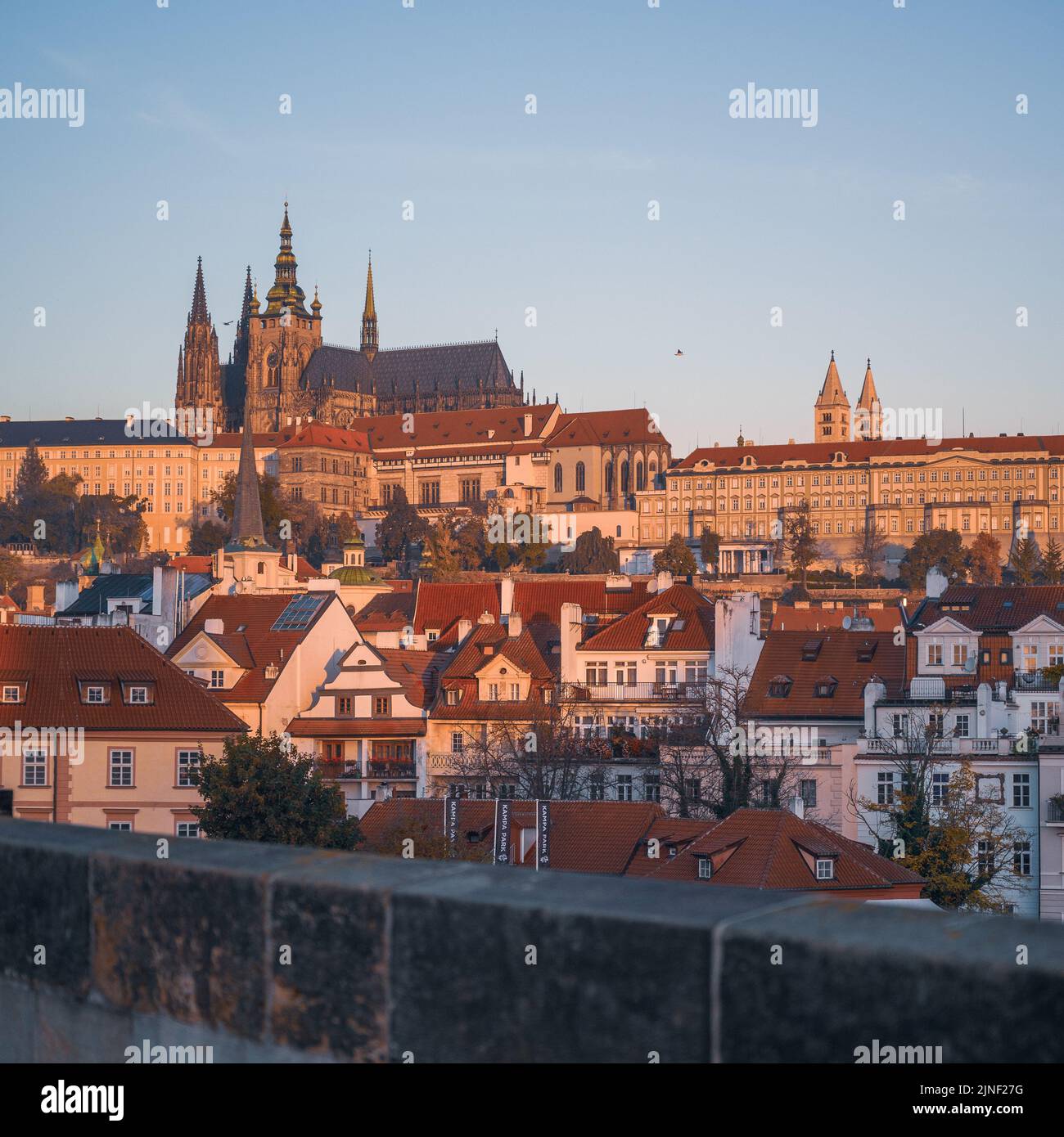 A cityscape of Prague and the Lobkowicz Palace Stock Photo - Alamy