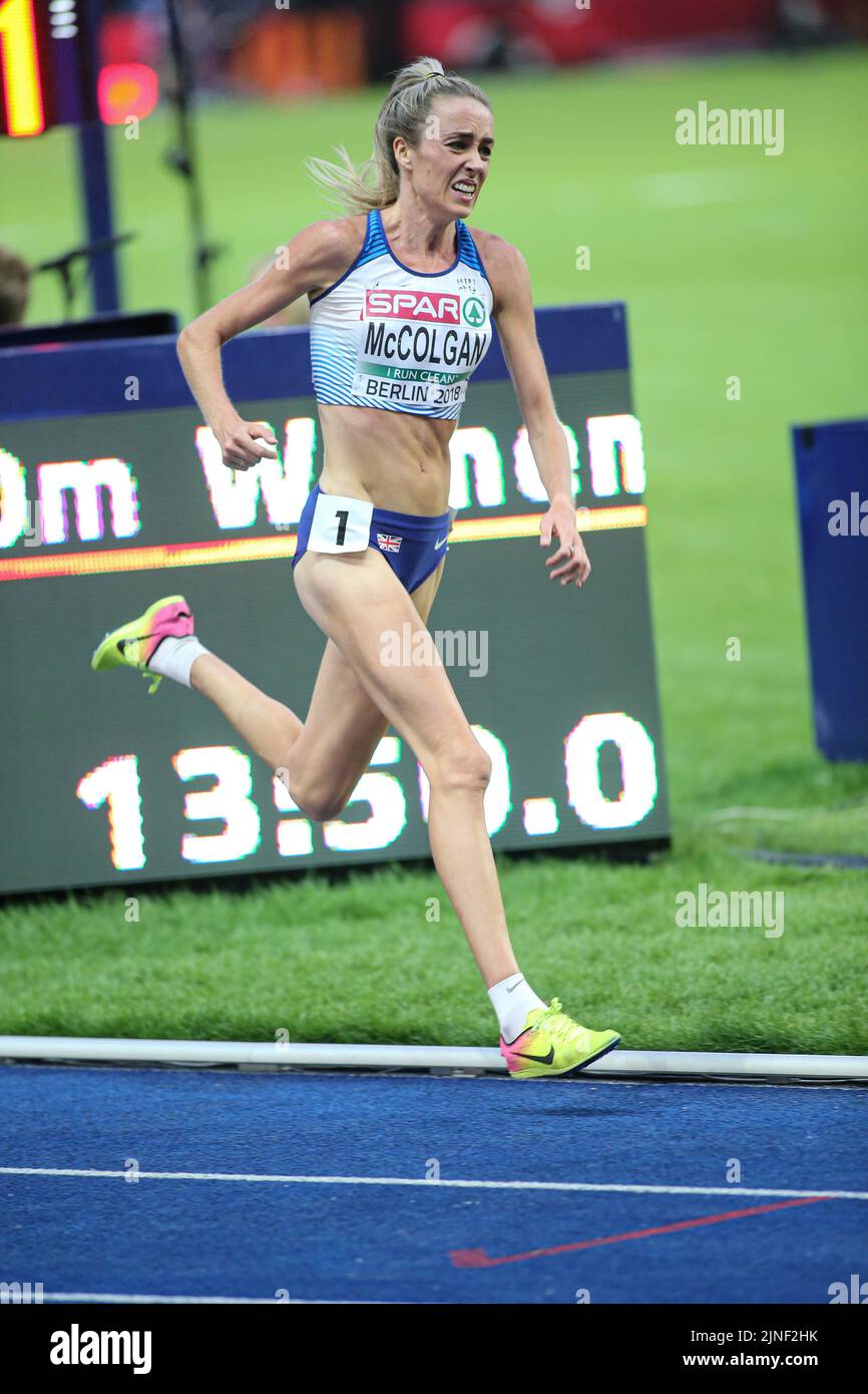 Eilish Mccolgan running 5000 meters at the European Athletics ...