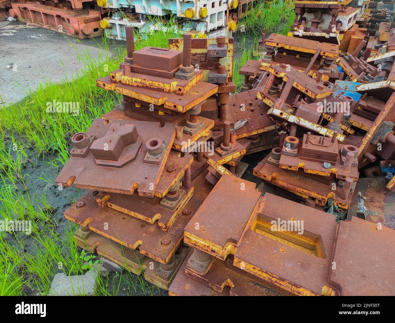 A Power press machinery tool died Junked Scrap Material In Indian ...