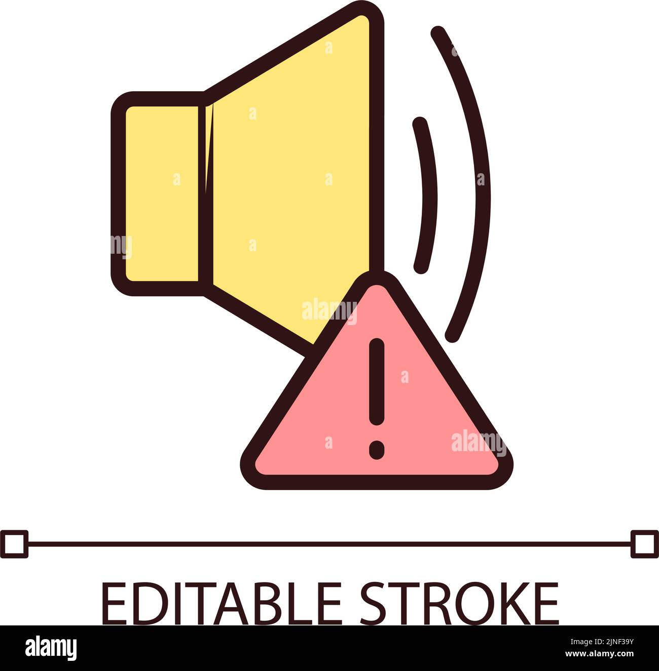 Sound error pixel perfect RGB color icon Stock Vector Image & Art - Alamy