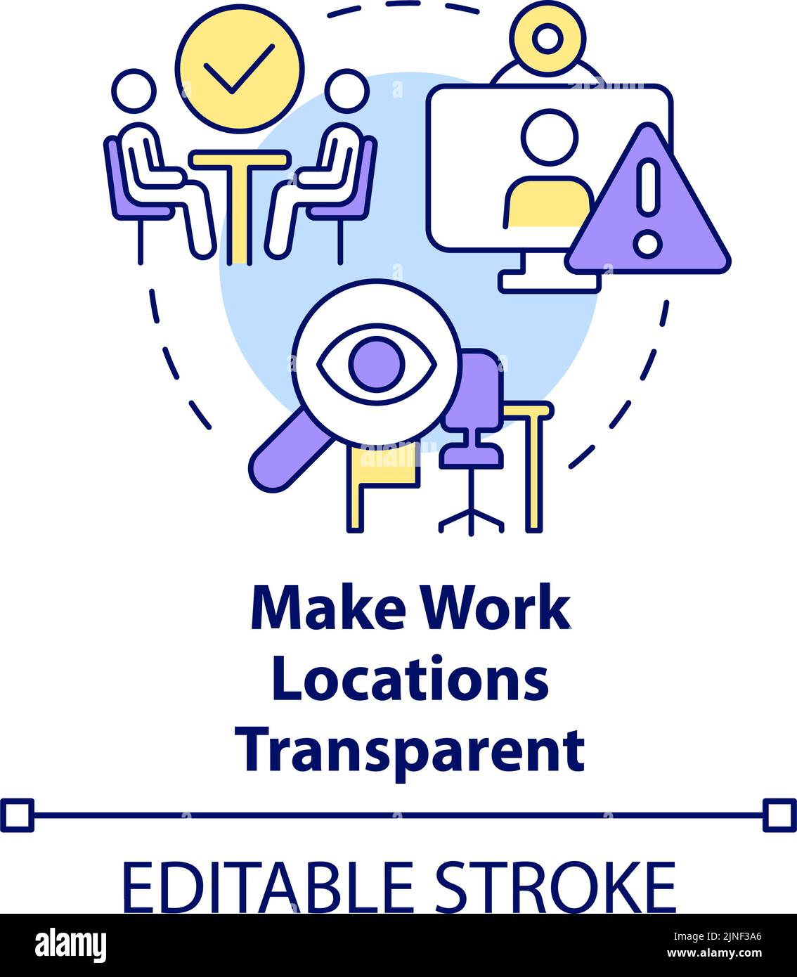 Make work locations transparent concept icon Stock Vector Image & Art ...