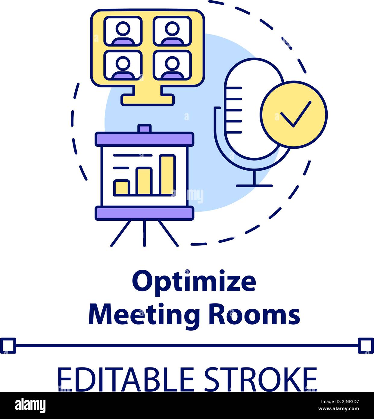 Optimize meeting rooms concept icon Stock Vector Image & Art - Alamy