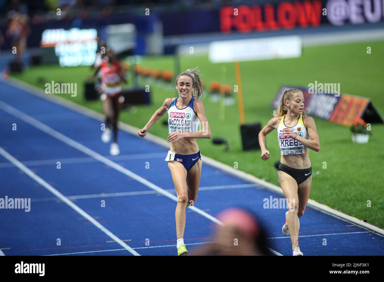 Shara Proctor running 5000 meters at the European Athletics ...