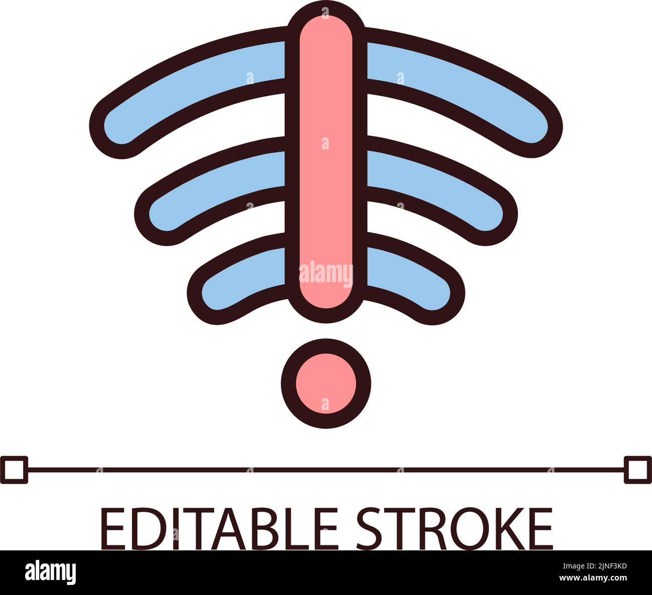 No internet connection pixel perfect RGB color icon Stock Vector Image ...