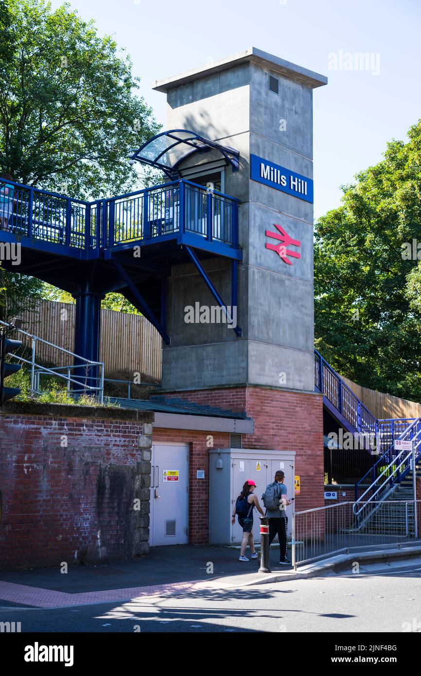 Mills Hill Railway Station Lift Tower, Chadderton Middleton border ...