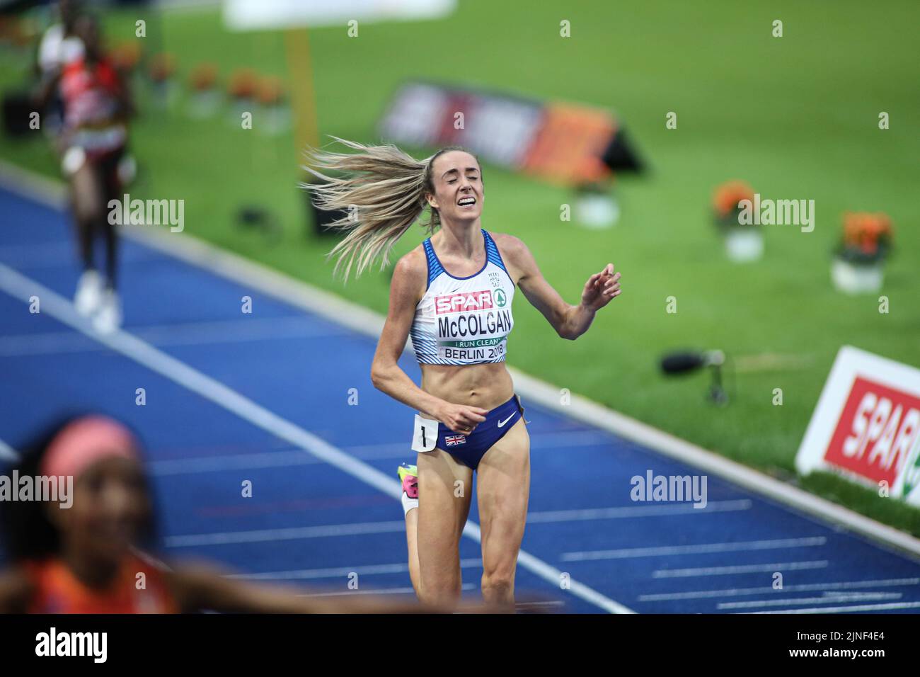 Eilish Mccolgan running 5000 meters at the European Athletics ...