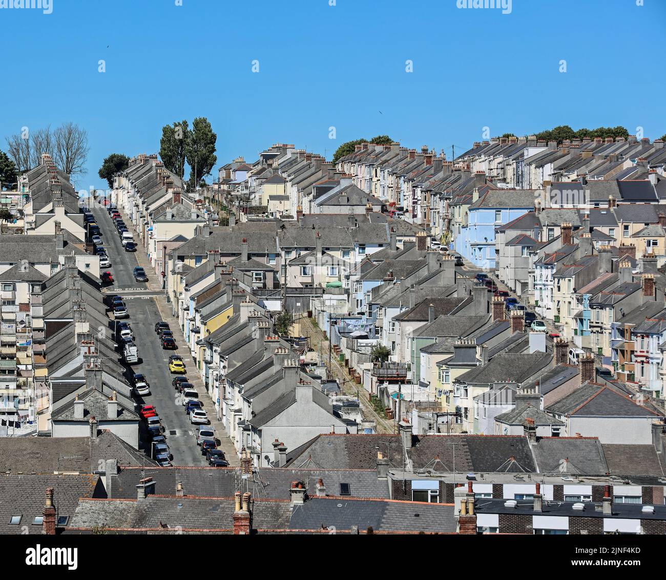 Mainly private working class housing on the Ford side of the St Levan ...