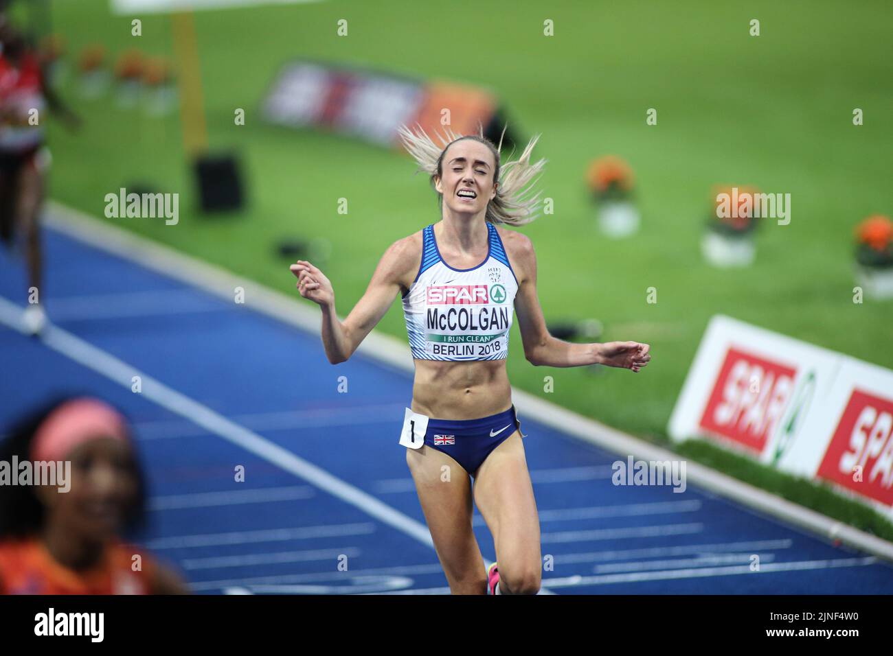 Eilish Mccolgan running 5000 meters at the European Athletics ...